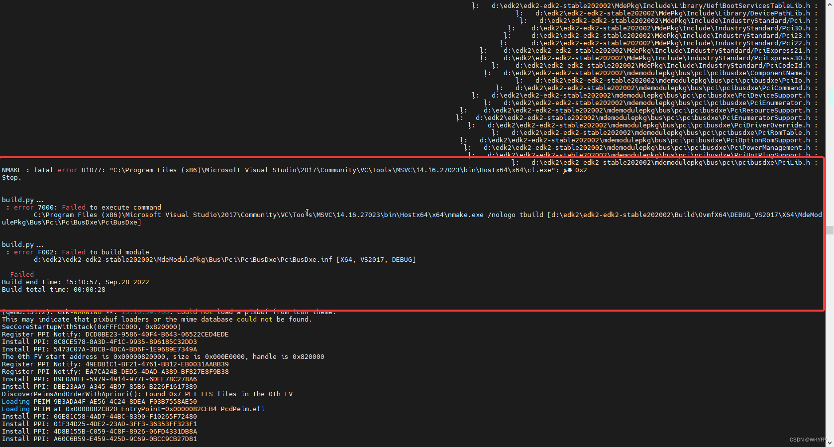 解决 UEFI EDKII error: C2220_edk2 error c2220-CSDN博客