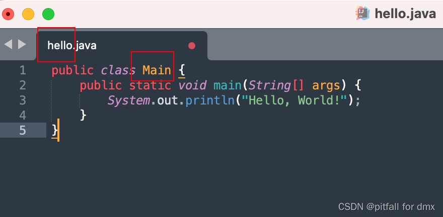 hello.java:1: 错误: 类Main是公共的, 应在名为 Main.java 的文件中声明public class Main { ^1 个错误_java: 类 main 是公共的 ...