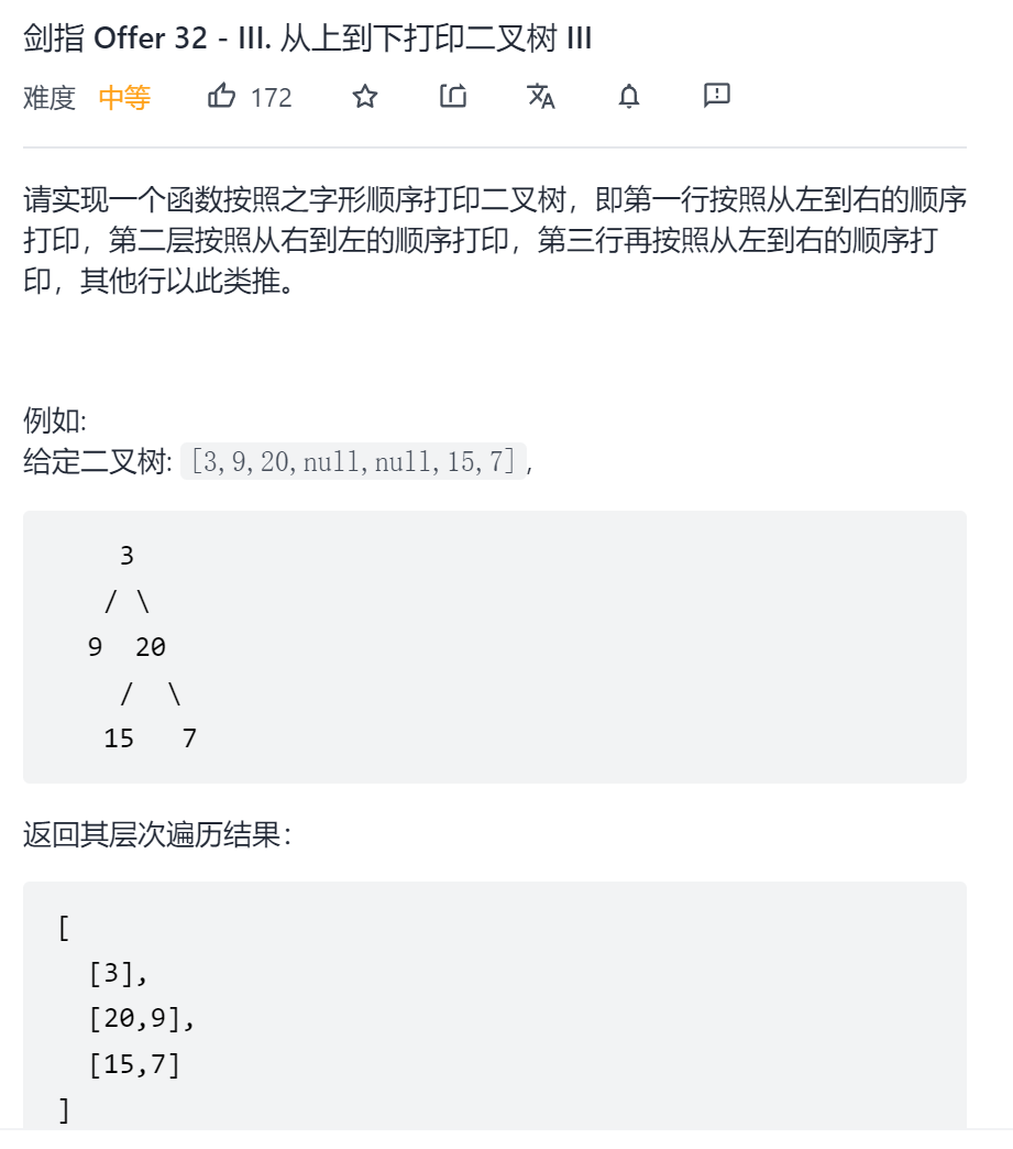 Medium 剑指 Offer 从上到下打印二叉树 Iii 层序遍历 Bfsvector Reverse 原地 Csdn博客