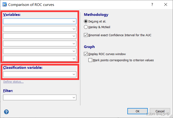 MedCalc软件制作ROC曲线_medcalc roc-CSDN博客