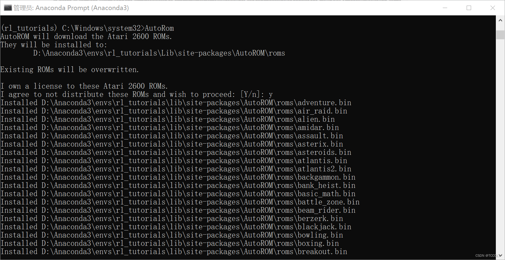 【gym】新版安装（0.21以上）以及配置Atari环境，超简单（Windows）_安装atari 环境-CSDN博客