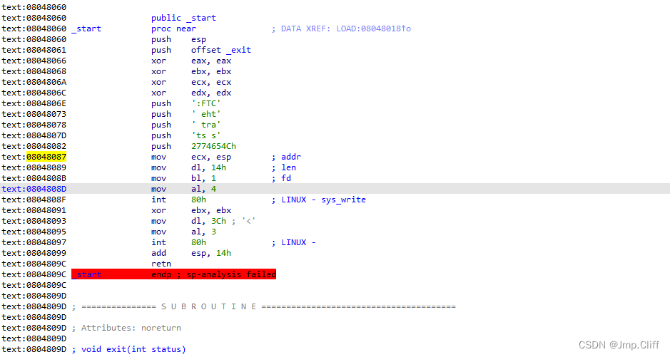 [BUUCTF]刷题：pwnable_start_pwntools shellcode过长-CSDN博客