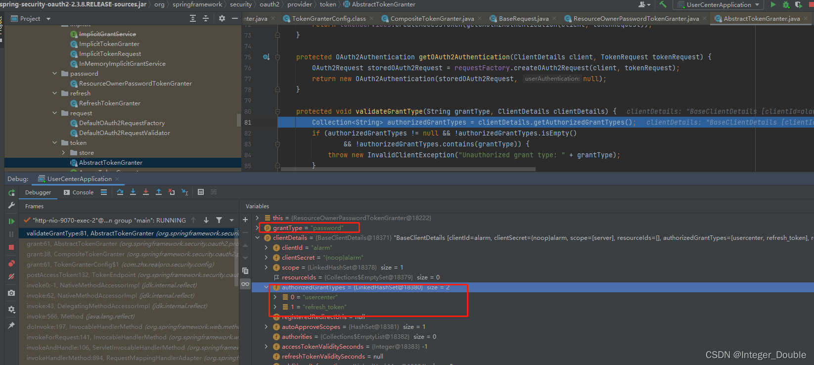 spring-cloud-starter-oauth2 密码模式认证过程-CSDN博客