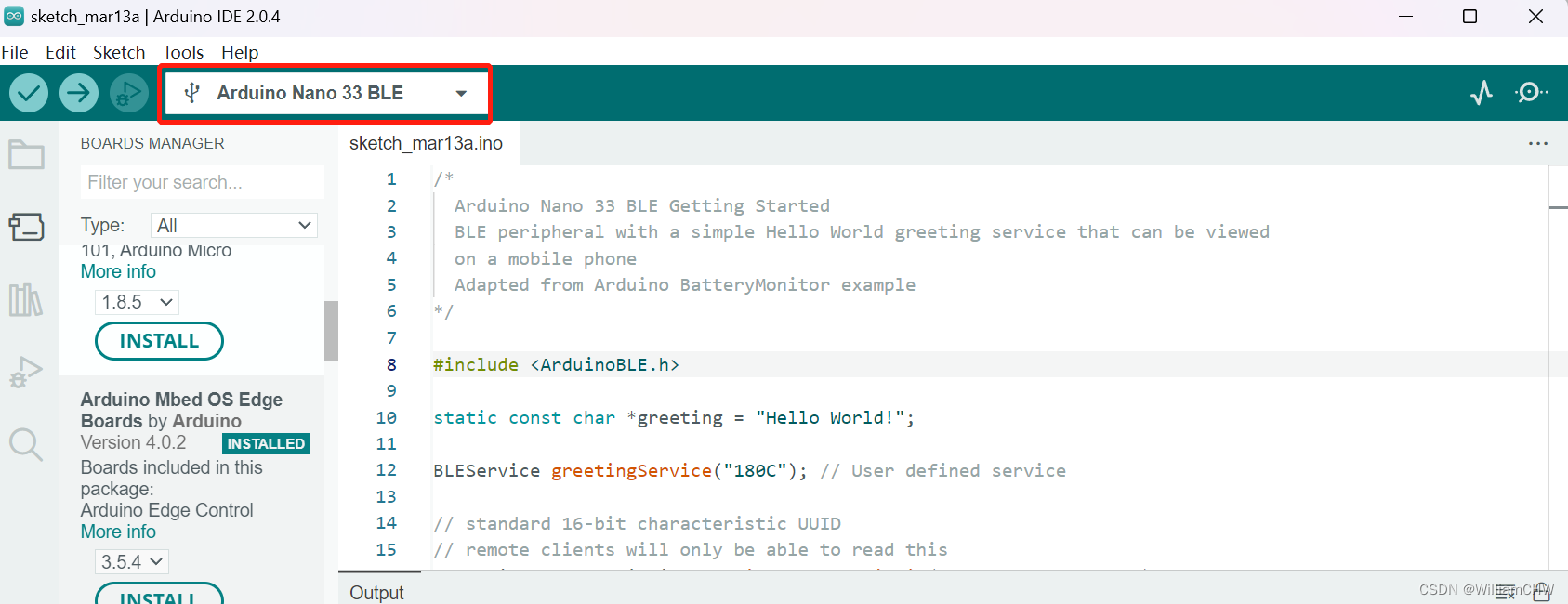 【Arduino nano 33 ble sense rev2】学习历程1-CSDN博客