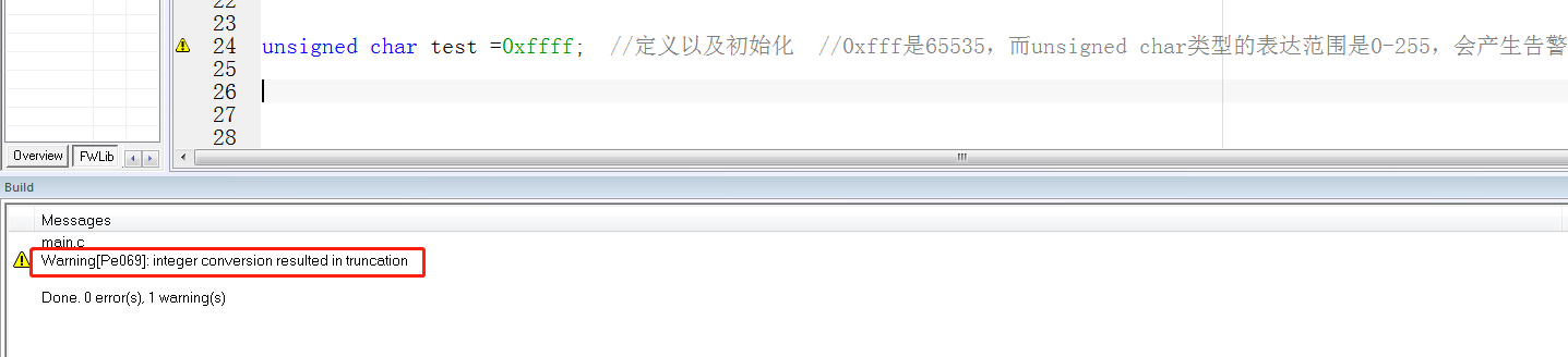 Warning[Pe069]: integer conversion resulted in truncation-CSDN博客