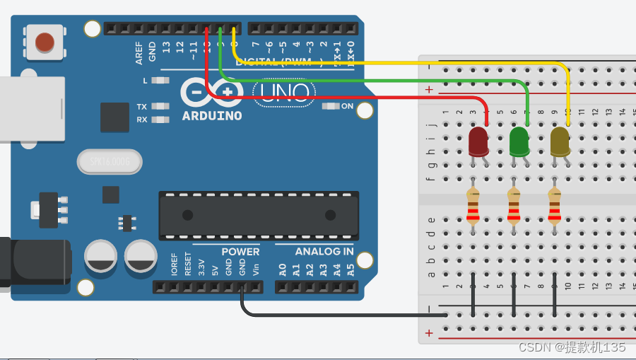 Arduino·blink控制led亮灭,并实现简单的红绿灯效果arduino Blink Csdn博客