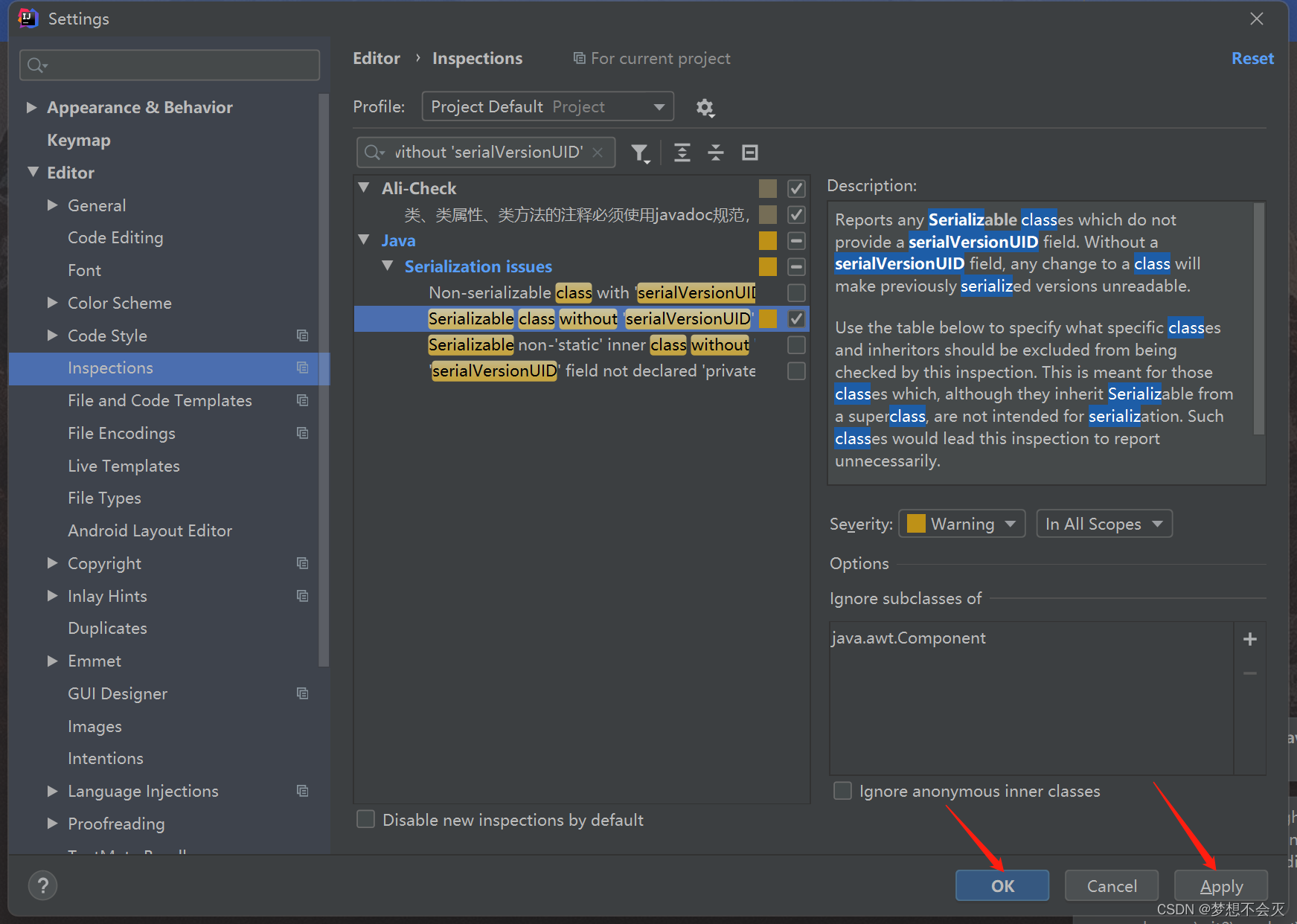 IDEA 快捷生成 Serializable 序列化 UID的方法_idea生成serializable序列号-CSDN博客