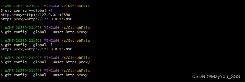Git clone报错。fatal: unable to access , Failed to connect to 127.0.0.1 port 7890 after .. ms ...