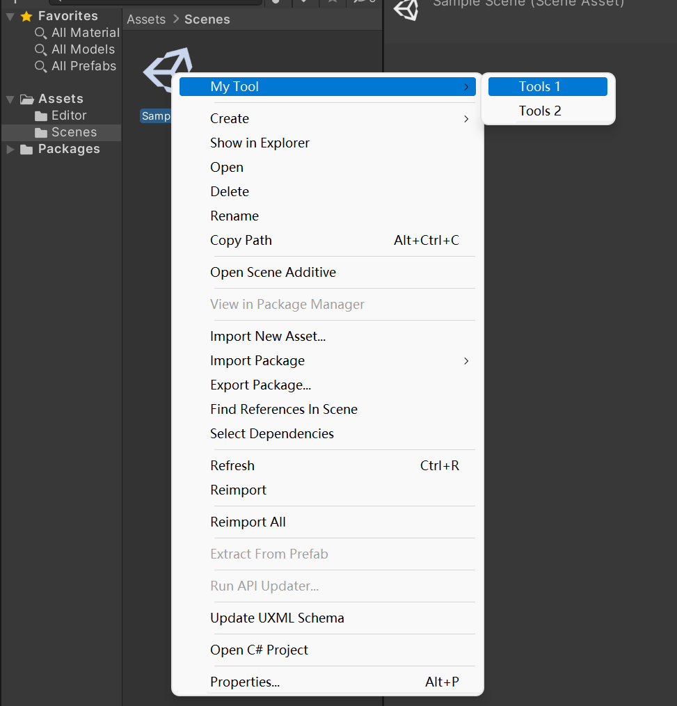 Unity 拓展右键菜单_unity 编辑器页面 点击对象右键弹窗-CSDN博客