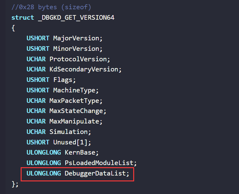 WinDbg x64内核之寻找KdVersionBlock_could not get address of nt!kdversionblock-CSDN博客