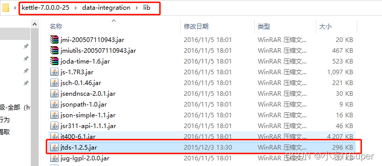 已解决（kettle连接数据库报错问题）Driver class ‘net.sourceforge.jtds.jdbc.Driver’ could not be found, make ...