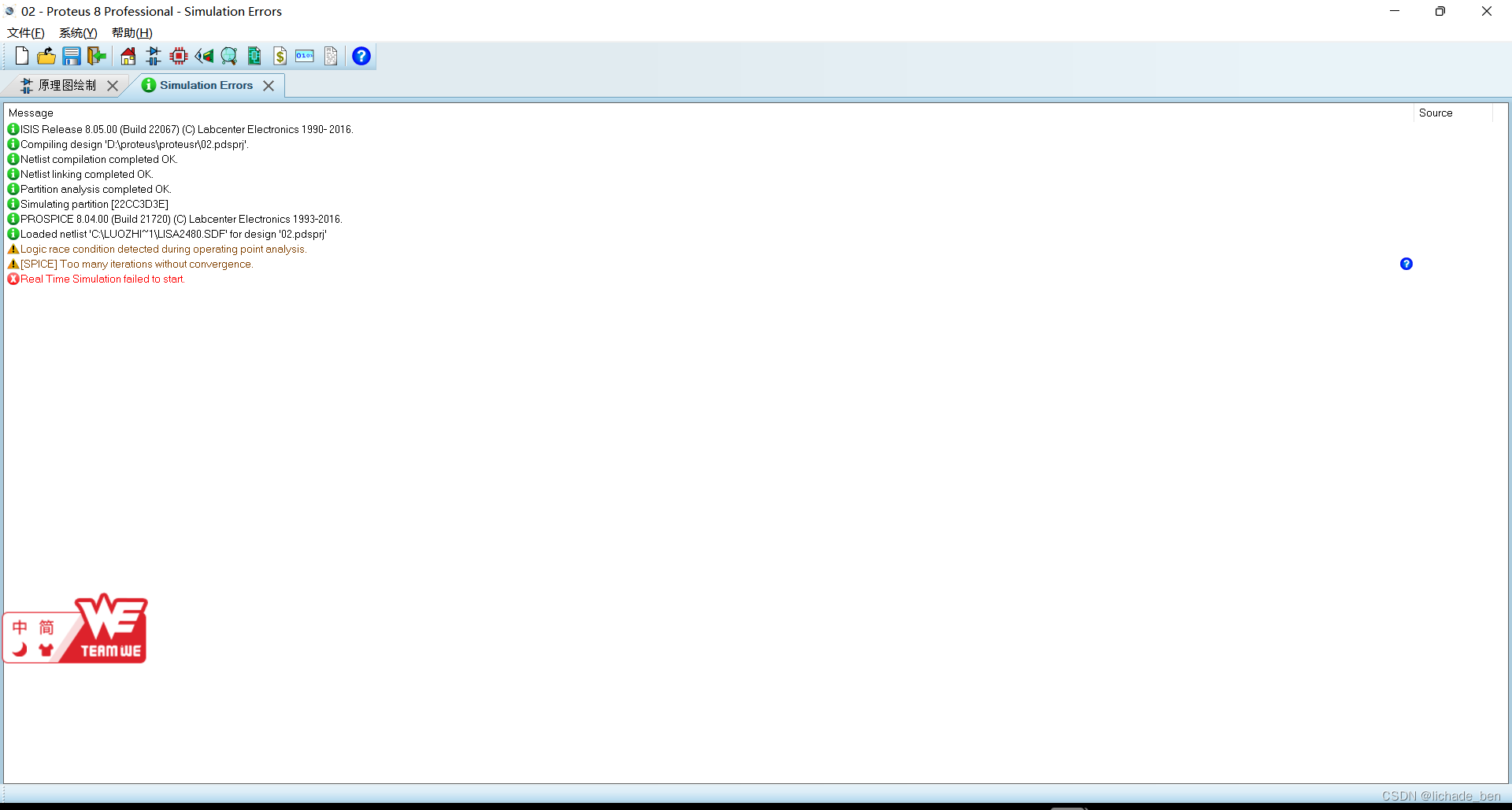 Proteus 8 Professional 仿真错误弹出Logic race condition detected during operating point analysis.等问题 ...