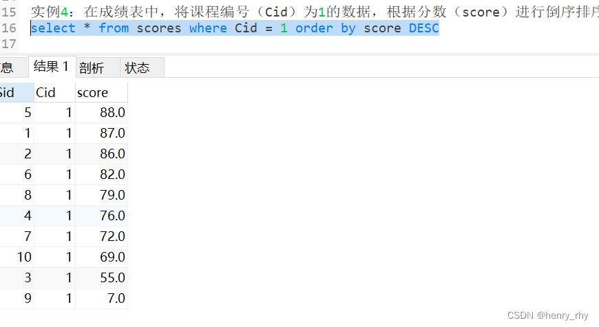 Sql入门之第五讲——order By 排序sql Order Csdn博客