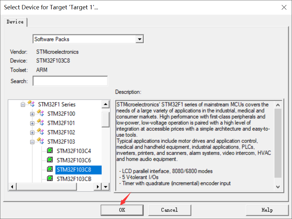 使用STM32F103系列芯片点亮LED流水灯（STM32入门）_使用stm32f103微处理器和八个led灯、一个按键、异步串口、12864lcd,矩阵键盘、直-CSDN博客