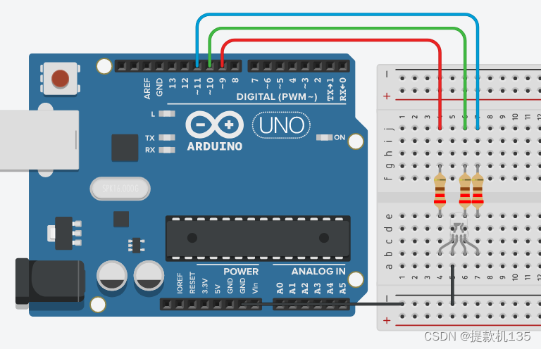 Arduino·四脚rgb实现三种颜色渐亮渐暗rgb三色灯四引脚图 Csdn博客 