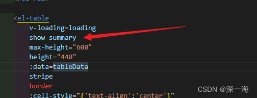 El Table多级表头（elment Plus，表尾合计，出现表格数据少时，最后一条数据的底边是透明的问题，需要用vue3的样式穿透，设置