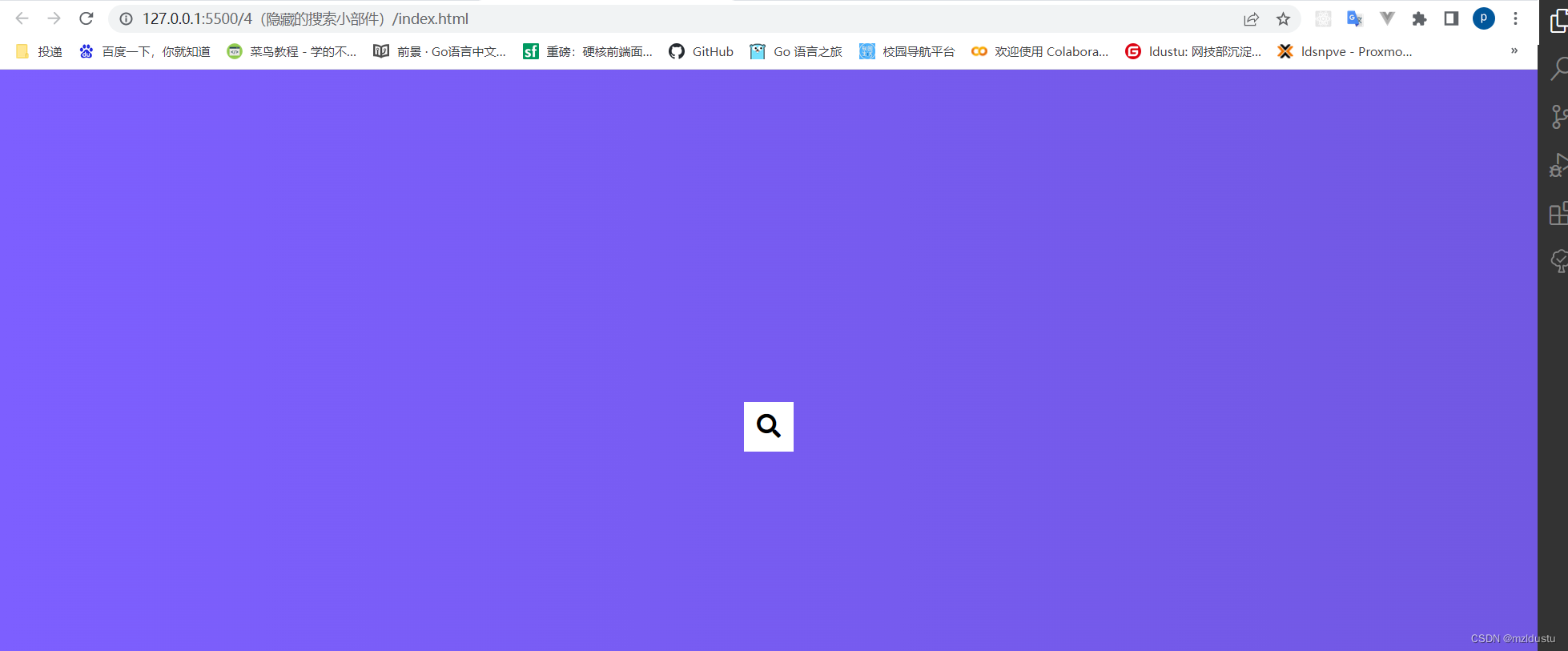 50天50个前端小项目(纯html Css Js)第四天(隐藏搜索小部件) 50daycss Csdn博客