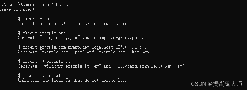 mkcert在windows系统上制作SSL证书-CSDN博客