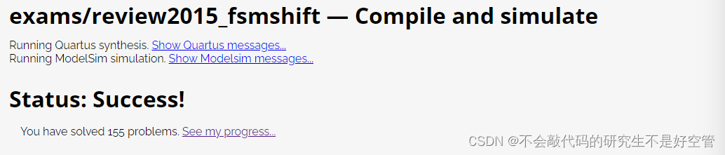 Verilog刷题HDLBits——Exams/review2015 fsmshift_as part of the fsm for controlling the shift regis ...