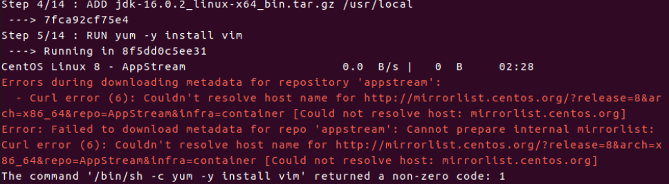 docker:出现Errors during downloading metadata for repository ‘AppStream ...