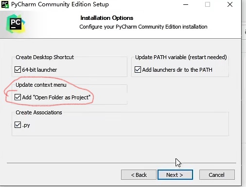 How to add "Open Folder as PyCharm Project" - Programmer Sought