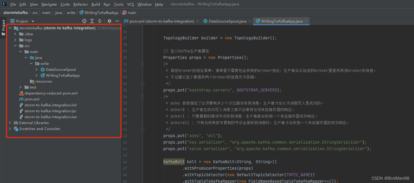 【Storm】【综合案例】【一】Storm集群向Kafka集群写入数据【远程模式】_storm写入kafka-CSDN博客