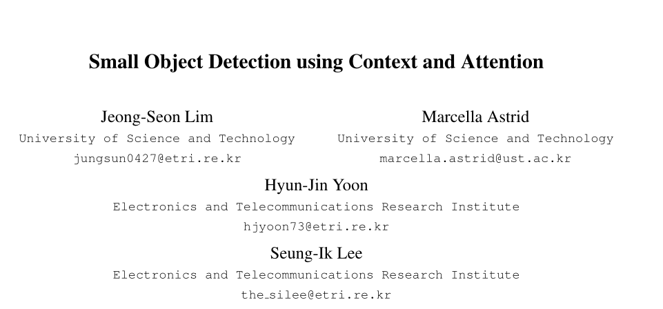 Small Object Detection using Context and Attention（论文阅读笔记）-CSDN博客