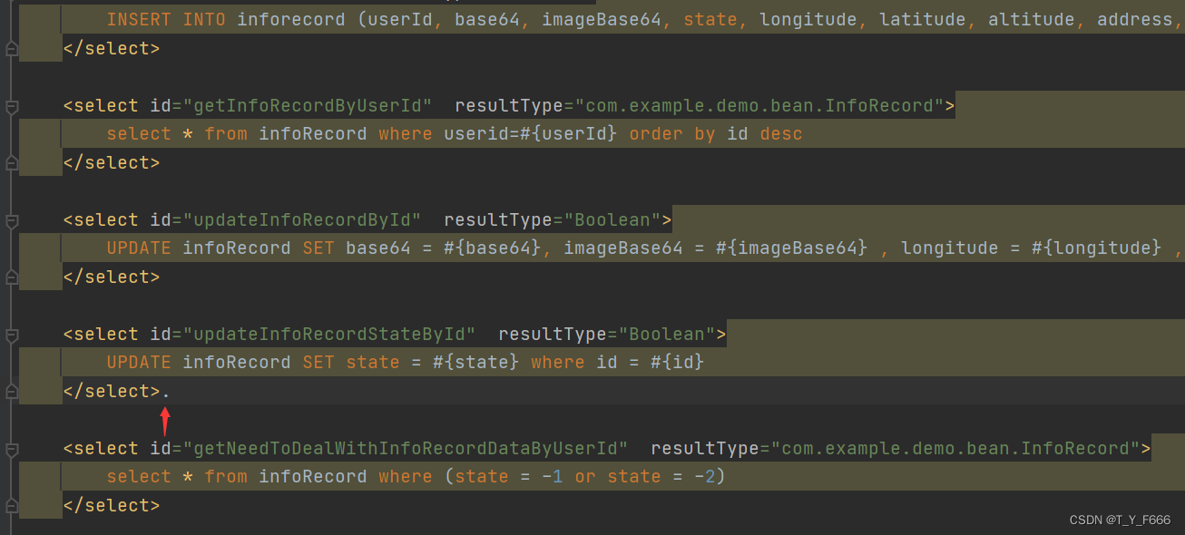 Caused by: org.xml.sax.SAXParseException: 元素类型为 “mapper“ 的内容必须匹配 “(cache-ref|cache|resultMap ...