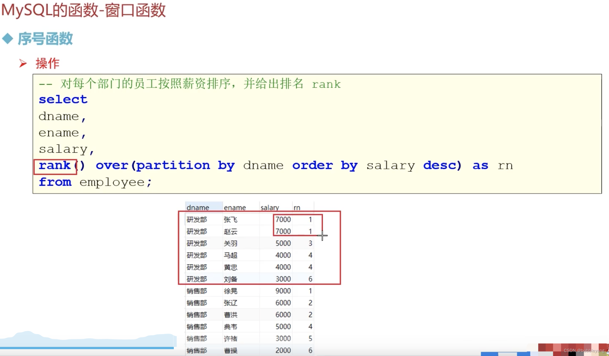 Mysql 学习笔记 窗口函数之序号函数mysql 开窗函数 获取序号 Csdn博客