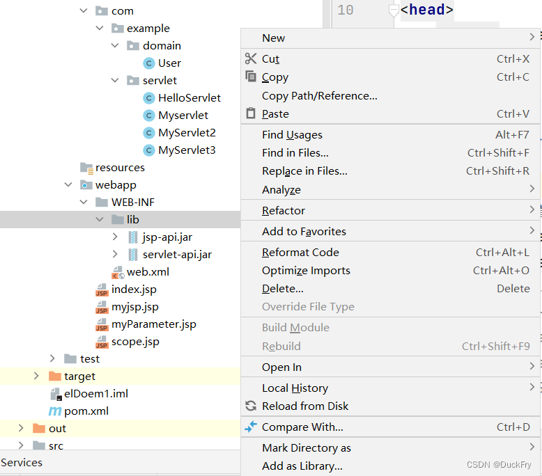 idea中javaWeb项目在jsp页面中setAttribute标红-CSDN博客