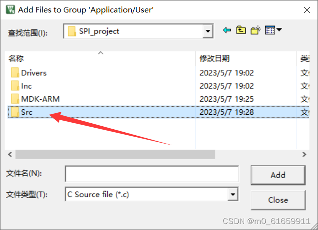 9.stm32的SPI总线通信,串行FLASH_W25X16，（在keil5中添加文件）-CSDN博客
