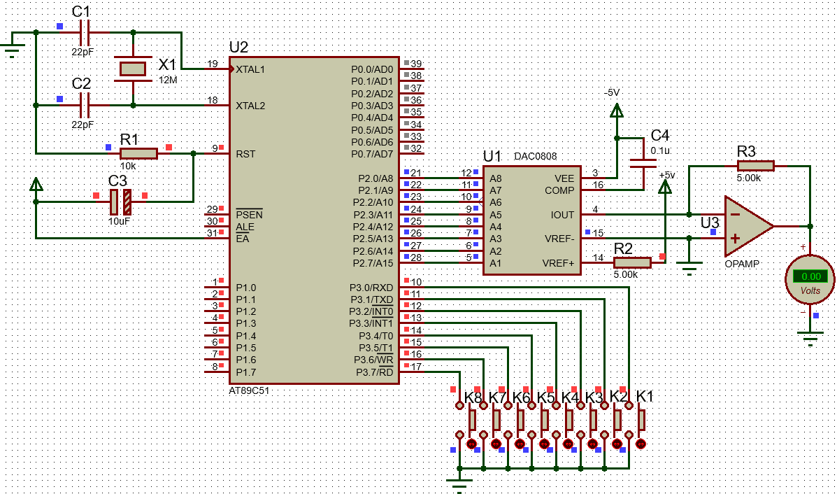 51单片机 用DAC0808实现数字调压+Proteus仿真-CSDN博客