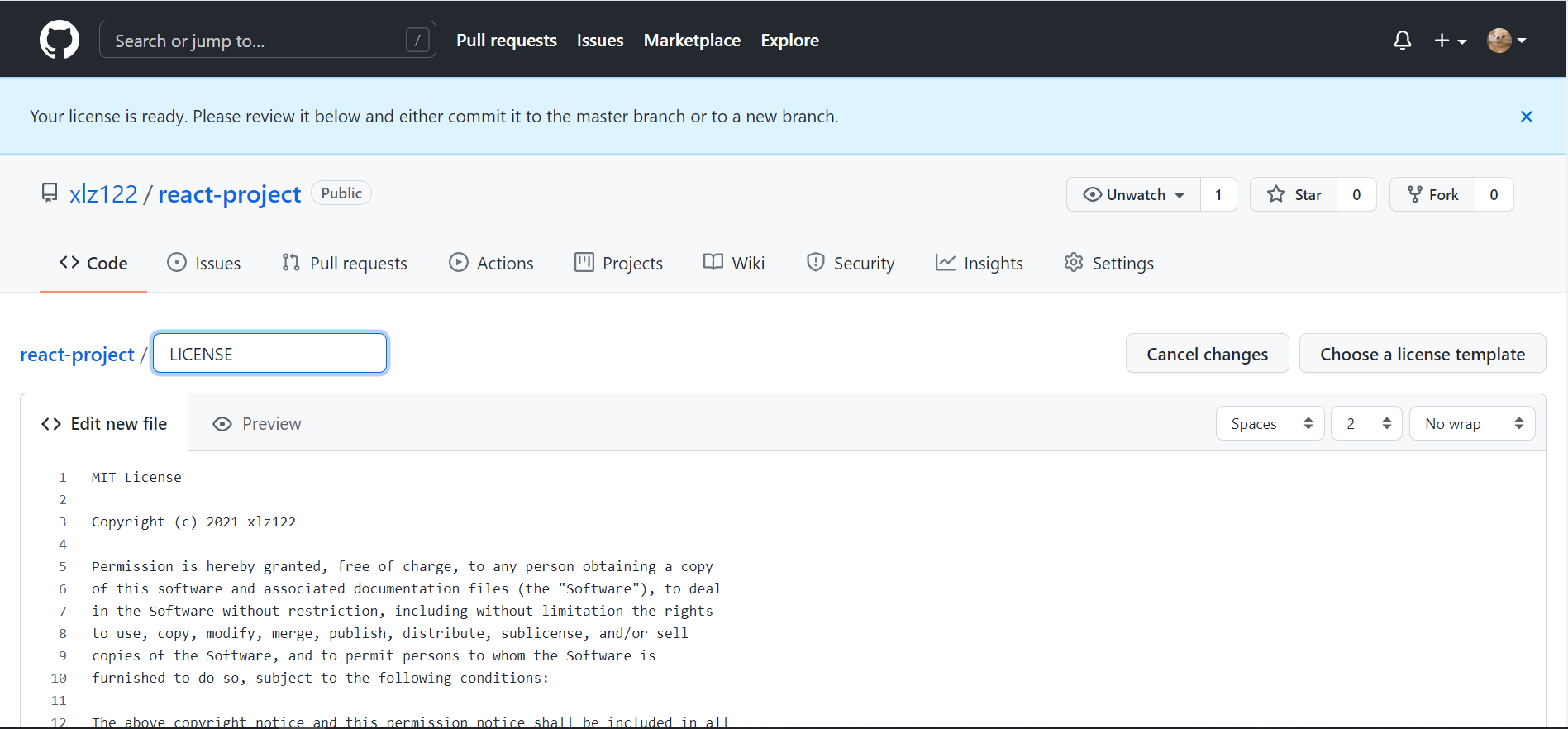 github 项目添加开源许可证_github上choose a license_好巧.的博客-CSDN博客