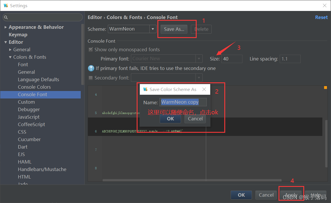webstorm设置终端字体大小_webstorm local 字体-CSDN博客