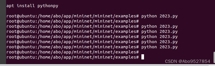 mininet中python3跑自建的.py文件 没动作 也没报错 具体如下_在mininet运行python文件-CSDN博客
