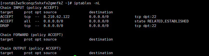 iptables 限制所有ip访问22端口，仅开放个别ip访问 持续更新_iptables禁止所有ip访问某个端口-CSDN博客