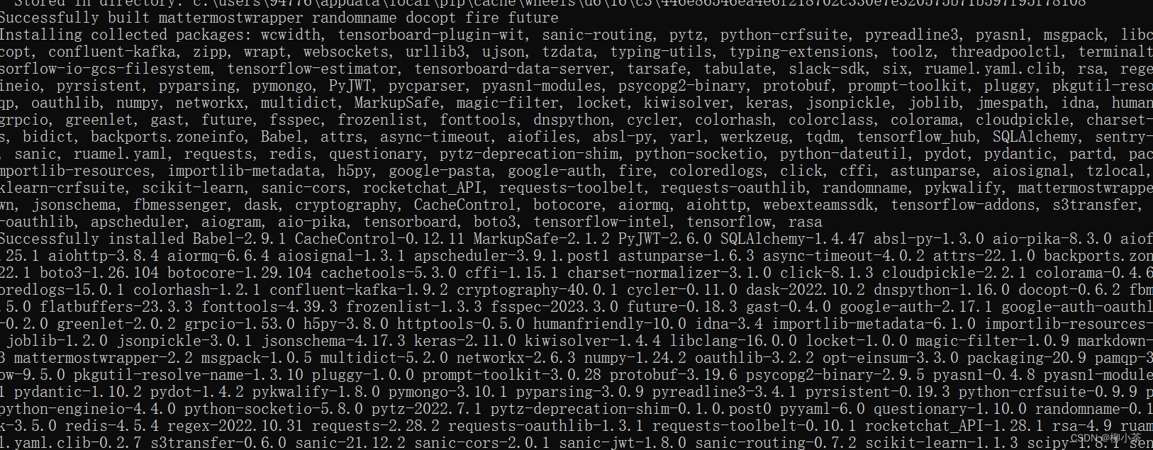 rasa pip安装bugINFO: This is taking longer than usual. You might need to provide the dependency ...