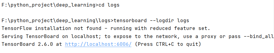 tensorboard显示无数据解决方法No scalar data was found 以及终端命令tensorboard --logdir logs无反应_no scalar data ...