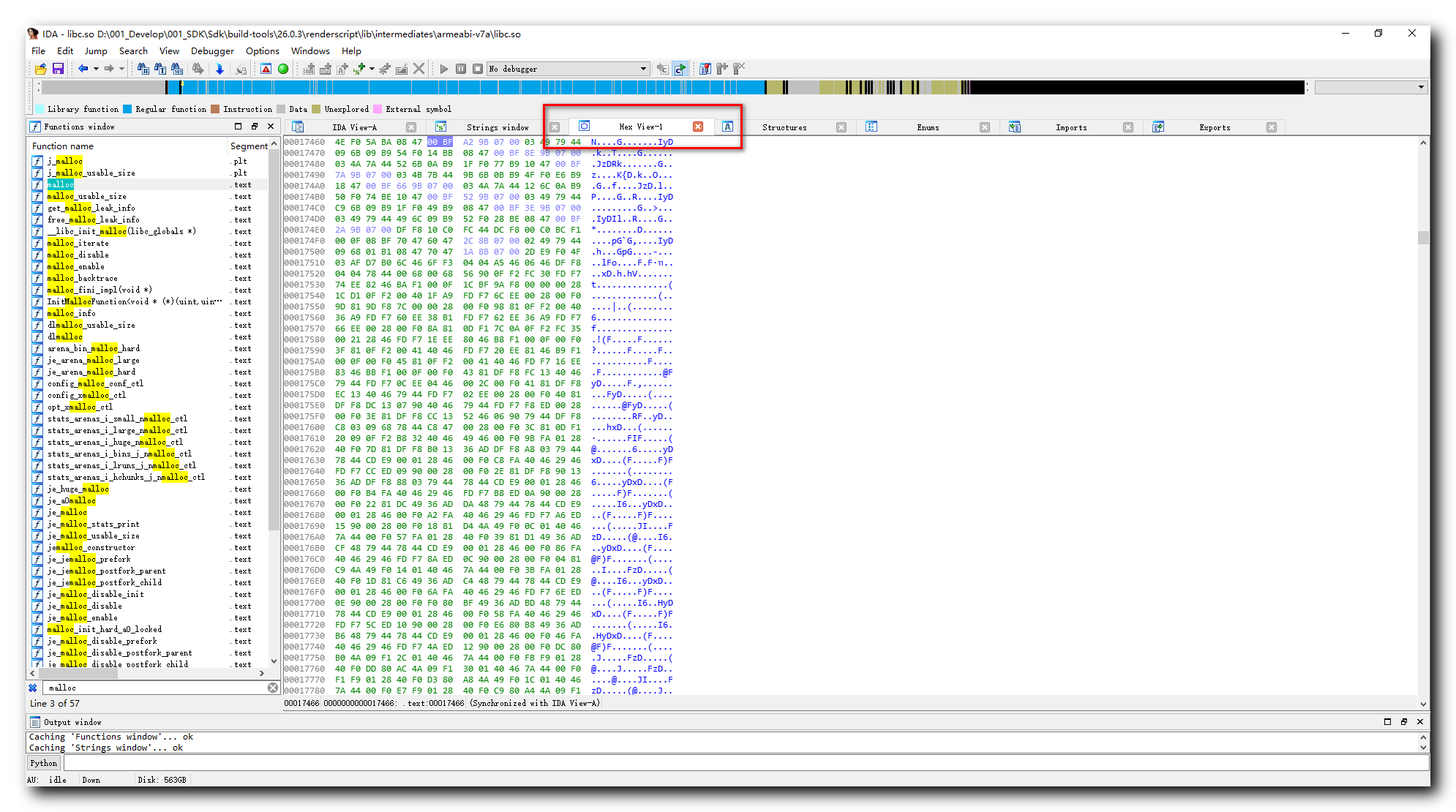 【Android 逆向】IDA 工具使用 ( 十六进制视图 Hex View-1 | 结构体视图 Structures | 枚举视图 Enums | 导入视图 Import | 导出视图 ...