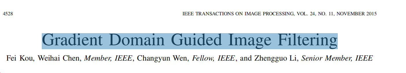 Gradient Domain Guided Image Filtering个人学习笔记-CSDN博客