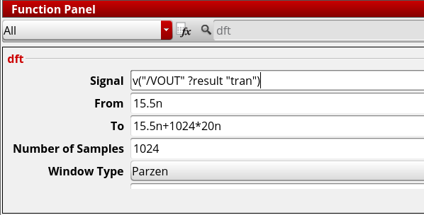 使用Cadence Virtuoso对输出波形做DFT （离散傅里叶变换）_virtuoso fft-CSDN博客