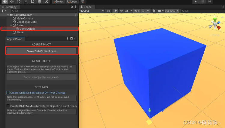 Unity插件分享——Adjust Pivot 修改物体的轴心_unity改变物体轴心-CSDN博客