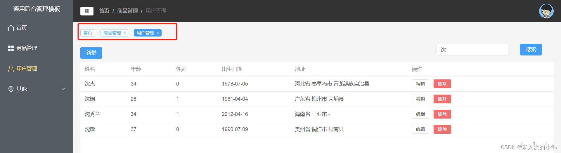 vue3-admin-template页面-CSDN博客