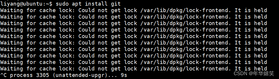 【ubuntu 出现Could not get lock /var/lib/dpkg/lock-frontend. It is held by process XXXX.的解决方法 ...