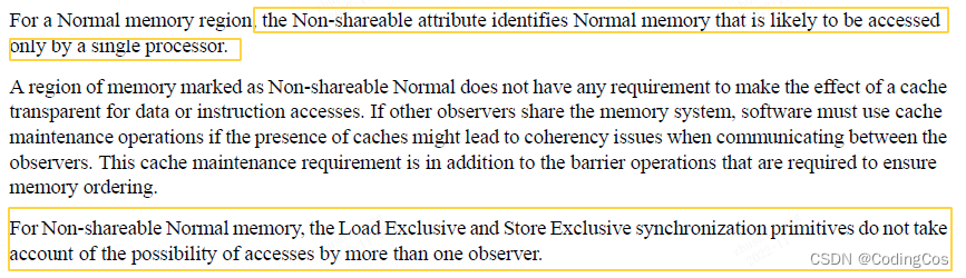 【ARM Cache 入门及渐进六--内存顺序模型】_non-shareable normal memory-CSDN博客