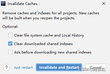 idea 一直Updating indexes_invalidate caches...' is not available while idea -CSDN博客