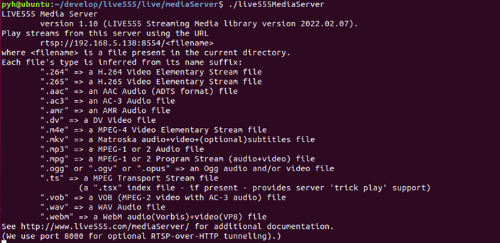 3. live555 RTSP推流H264_live555如何推流摄像头数据使用rtsp,h264格式-CSDN博客
