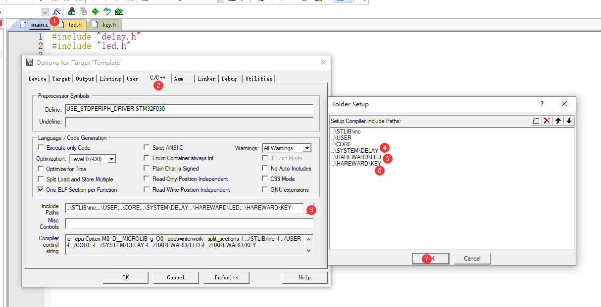 STM32F0系列创建基础工程模板+按键点灯_stm32f030工程模板-CSDN博客