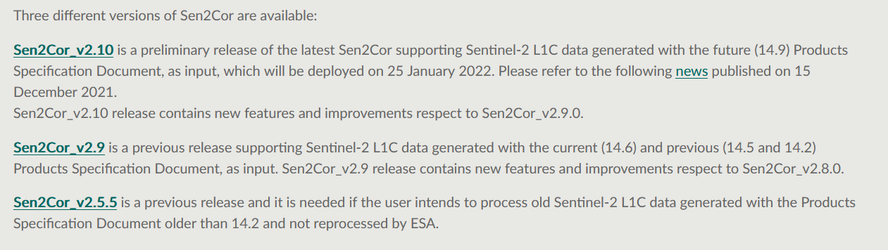 Linux系统下Sen2Cor对Sentinel哨兵2号遥感数据预处理(辐射定标和大气校正）Sen2Cor下载，使用_sen2cor – step-CSDN博客