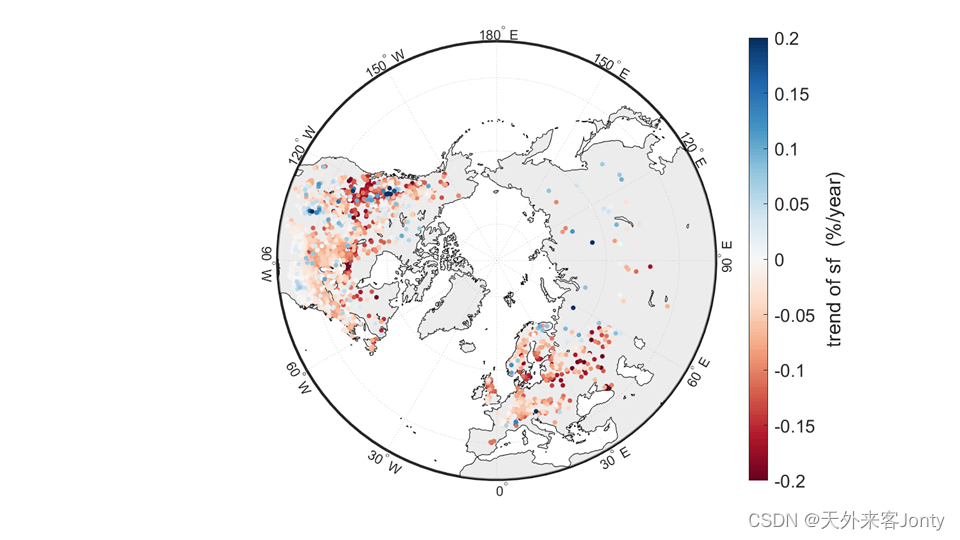 Matlab 使用geoshow函数绘制地理分布图时，如何快速批量地给点赋色 Csdn博客 